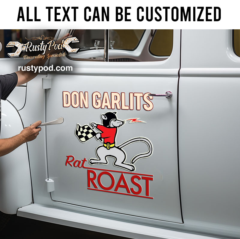 Legendary don garlits rat roast sticker 11660 - Rustypod Store