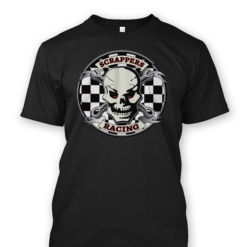 Personalized skull scrappers racing sticker 11669 - Rustypod Store