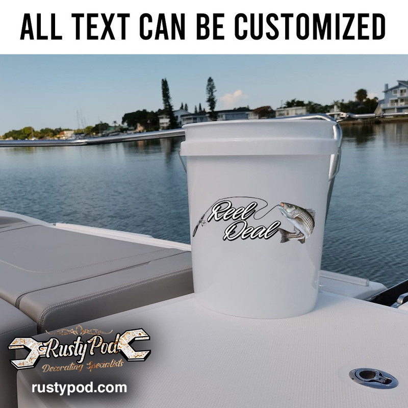 Personalized reel deal lettering sticker 11679 - Rustypod Store
