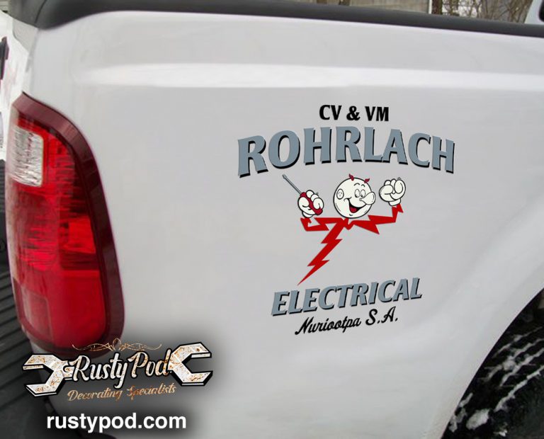Personalized electrical lettering sticker 11697 - Rustypod Store