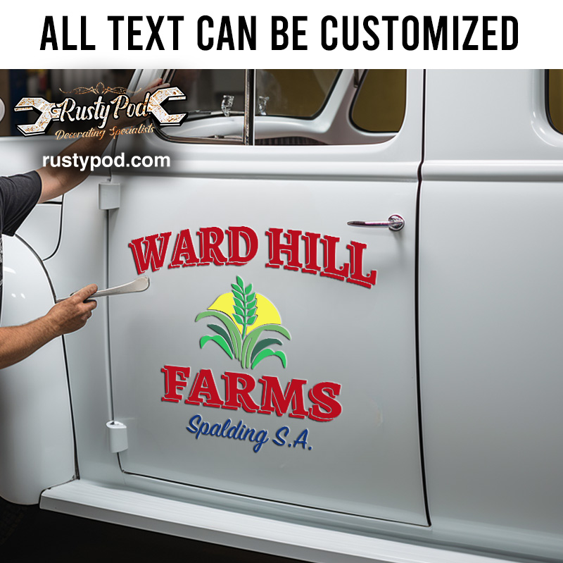 Personalized farm lettering sticker 11698 - Rustypod Store