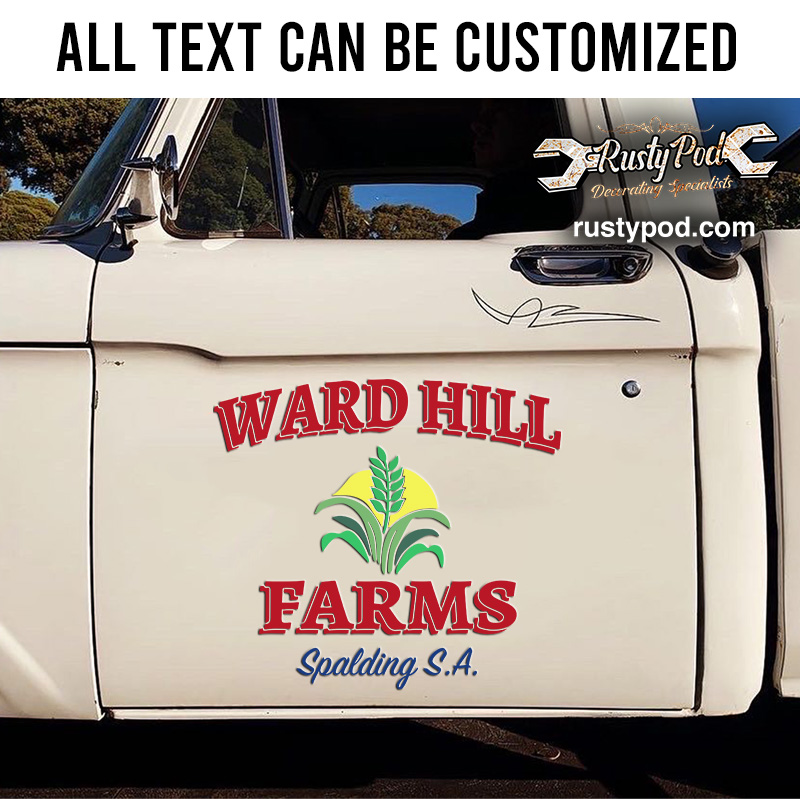 Personalized farm lettering sticker 11698 - Rustypod Store