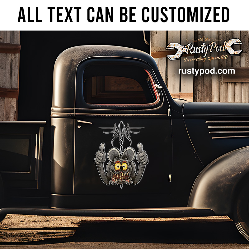 Pinstriping rat fink sticker 11733 - Rustypod Store