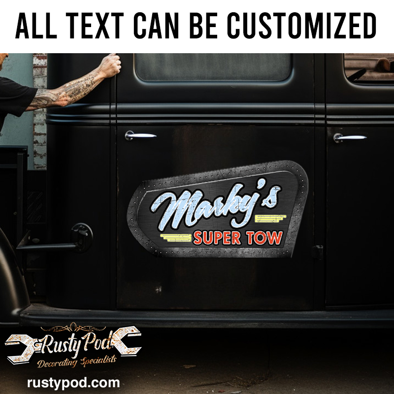 Personalized super tow sticker 11754 - Rustypod Store