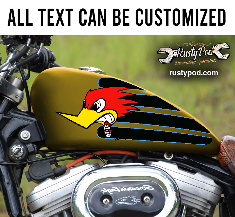 mr horserpower motorcycle gas tank decal 11777 - Rustypod Store