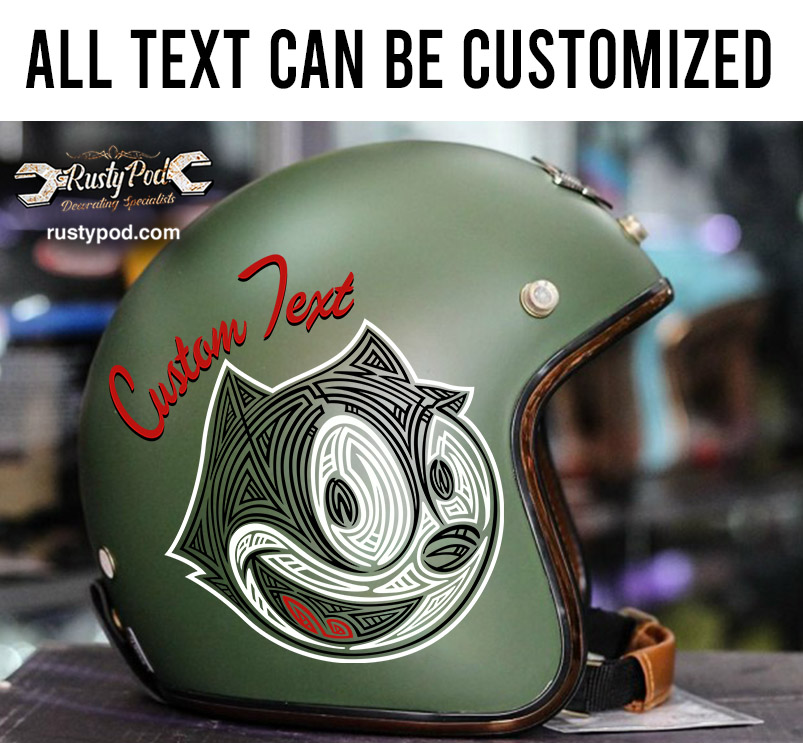 personalized felix pinstriping motorcycle helmet sticker 11816 ...