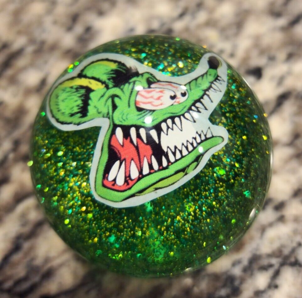Rat Fink Custom Glitter Shift Knob Hot Rod, Rat Rod, Mooneyes jdm ...