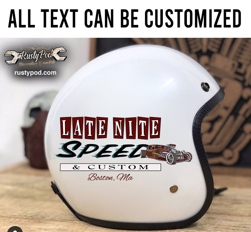 personalized speed and custom rat rod sticker 11862 - Rustypod Store
