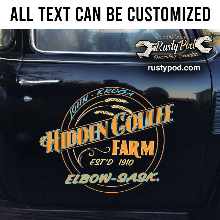 personalized farm lettering sticker 11913 - Rustypod Store