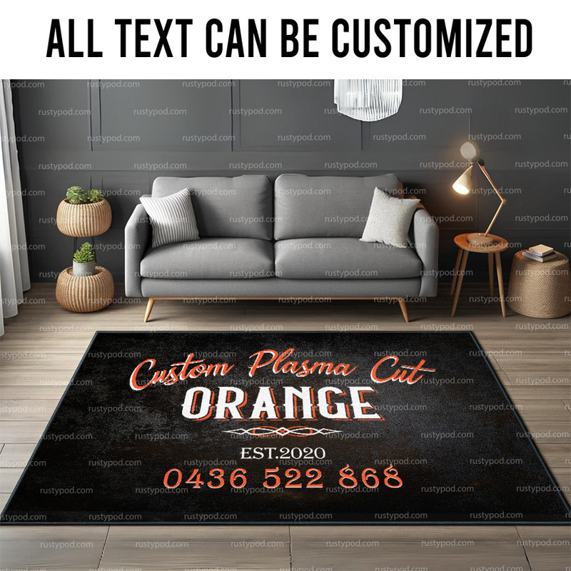 Personalized pinstriping vintage garage rug 10811 - Rustypod Store