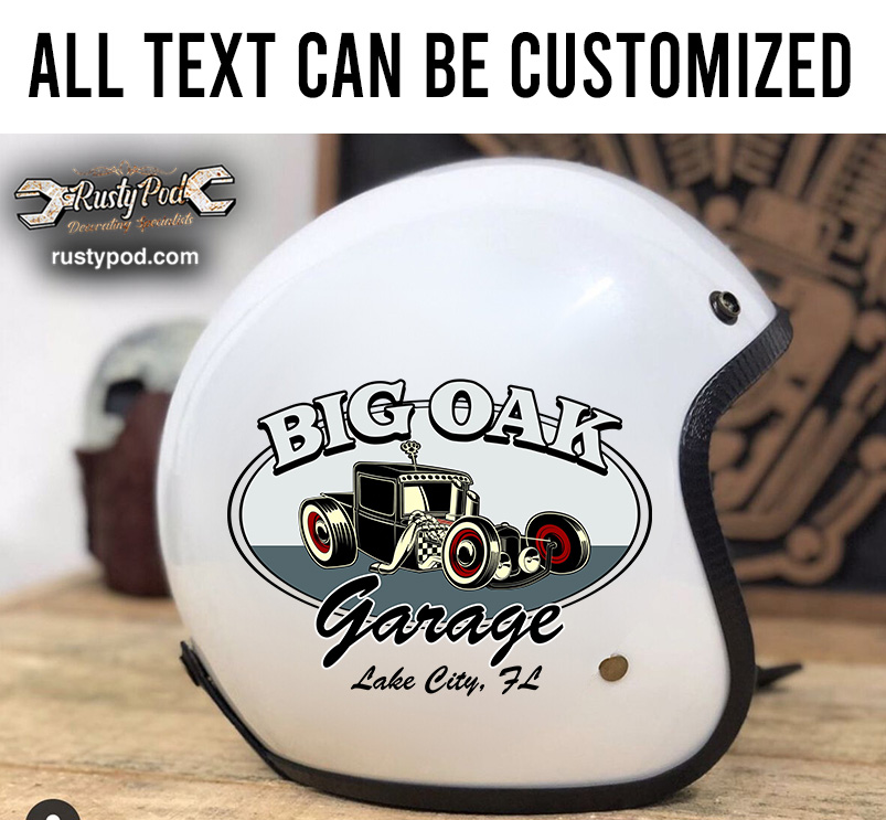 personalized rat rod lettering sticker 12047 - Rustypod Store