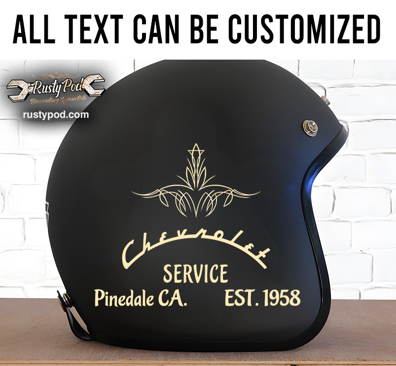 personalized chevrolet service pinstriping sticker 12048 - Rustypod Store