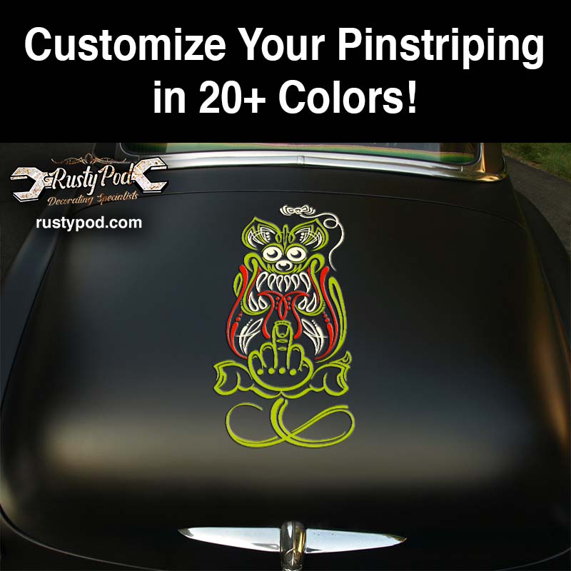 rat fink 3 colors pinstriping sticker 12058 - Rustypod Store