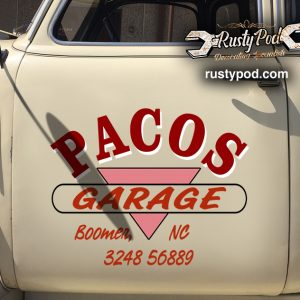 personalized garage lettering vinyl sticker 10610 - Rustypod Store