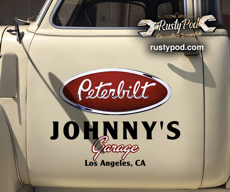 personalized peterbilt emblem sticker 11276 - Rustypod Store