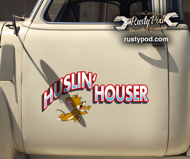 personalized jerry garage lettering sticker 11304 - Rustypod Store