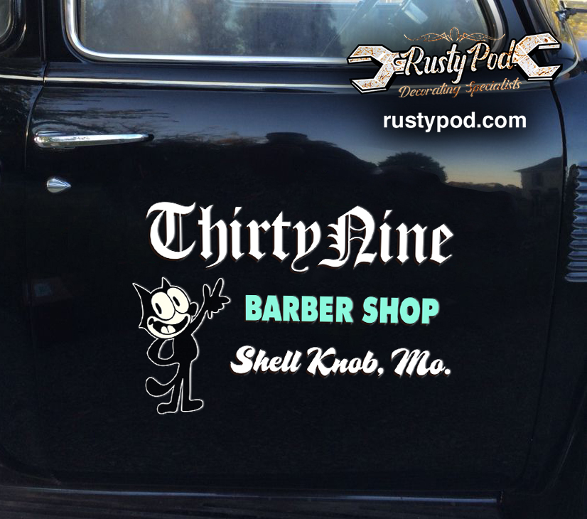 Personalized felix barber shop sticker 11308 - Rustypod Store