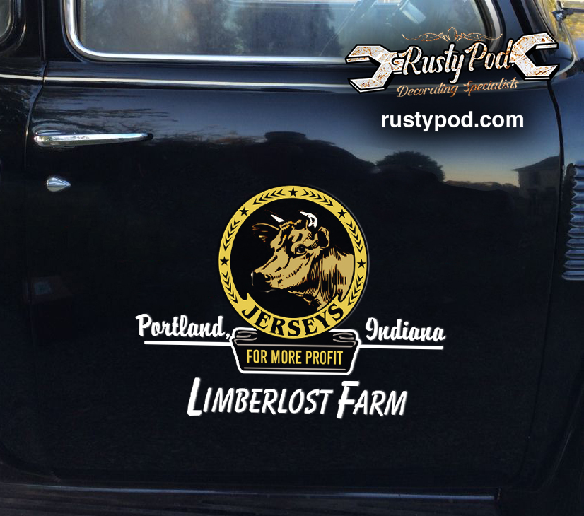 Personalized farm lettering sticker 11311 - Rustypod Store