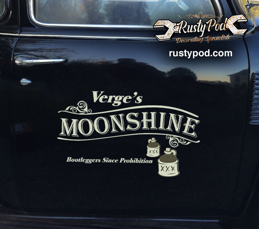Personalized moonshine bootleggers since prohibition sticker 11331 ...