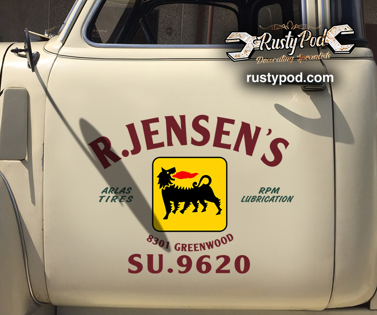 Personalized AGIP FUEL RACING OIL sticker 11384 - Rustypod Store