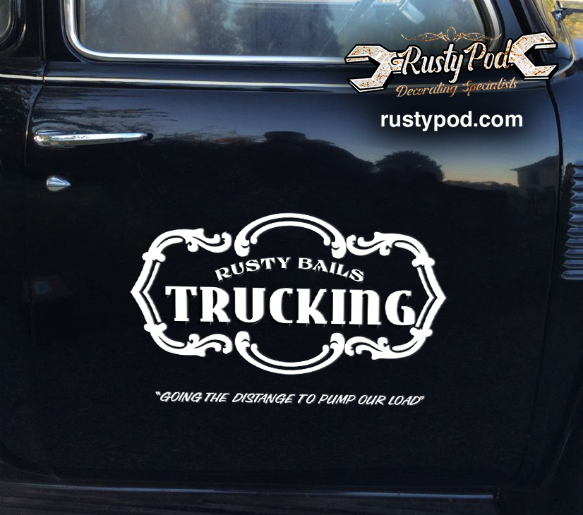 Personalized rusty balls trucking sticker 11663 - Rustypod Store