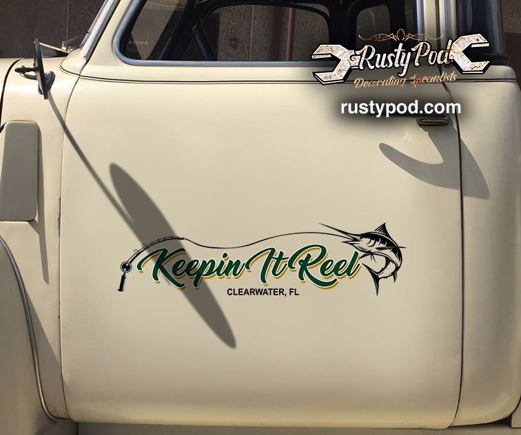 Personalized keepin it reel sticker 11687 - Rustypod Store