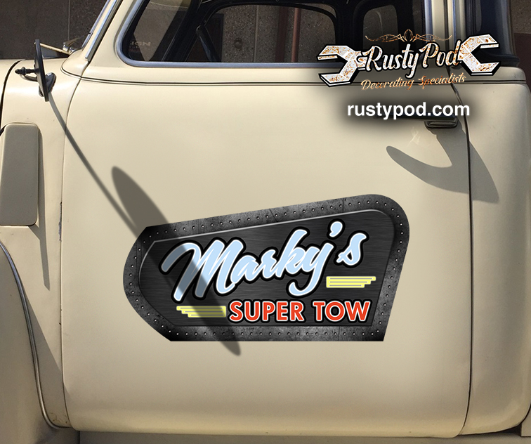 Personalized super tow sticker 11754 - Rustypod Store