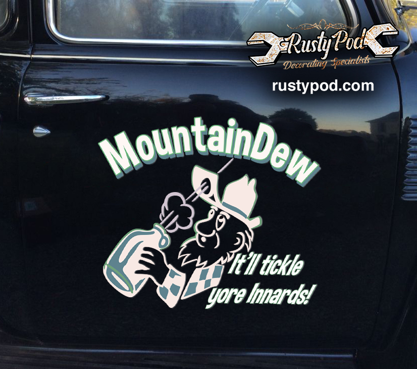 mountain dew sticker 11844 - Rustypod Store