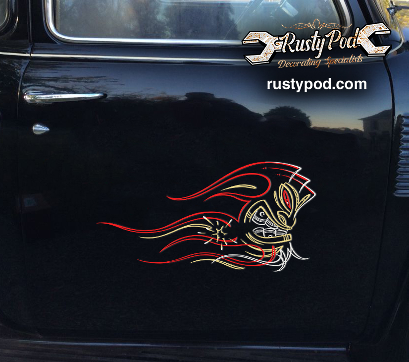 tiki pinstriping sticker 11848 - Rustypod Store