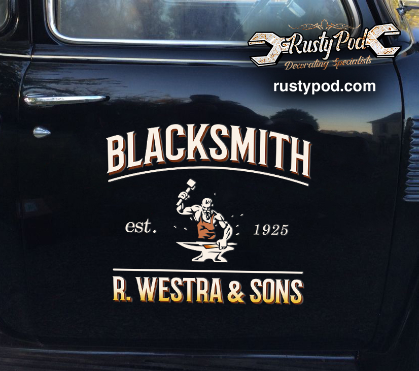 personalized black smith sticker 11900 - Rustypod Store