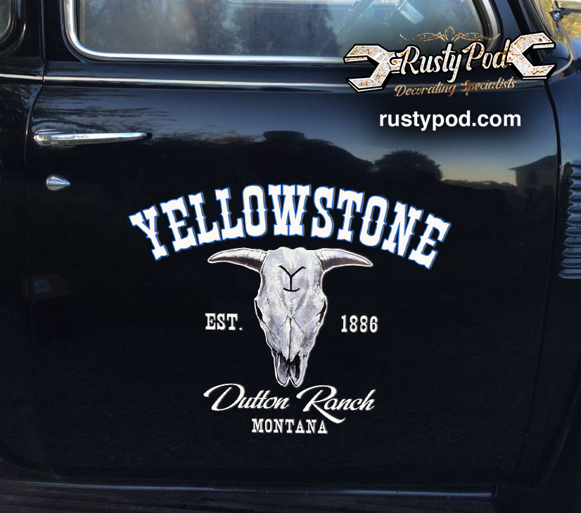 rat rod yellowstone sticker 11909 - Rustypod Store