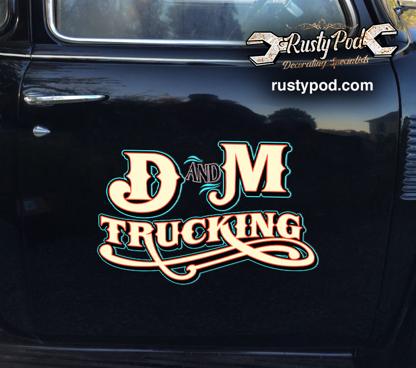 personalized trucking graphic sticker 11971 - Rustypod Store