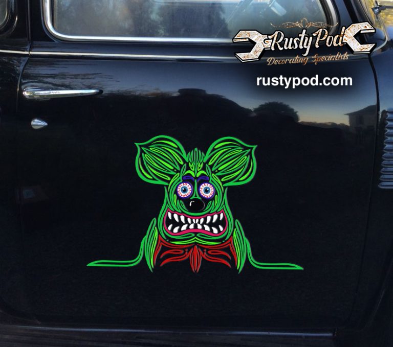 rat fink pinstriping art sticker 12060 - Rustypod Store