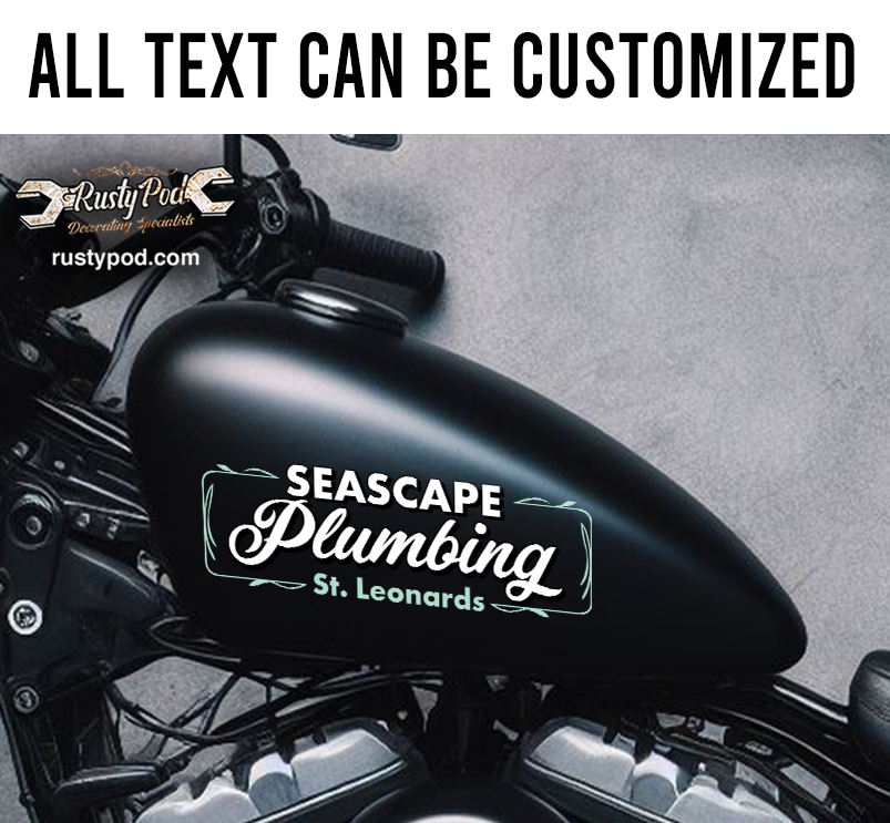 personalized floral plumbing sticker 12081 - Rustypod Store