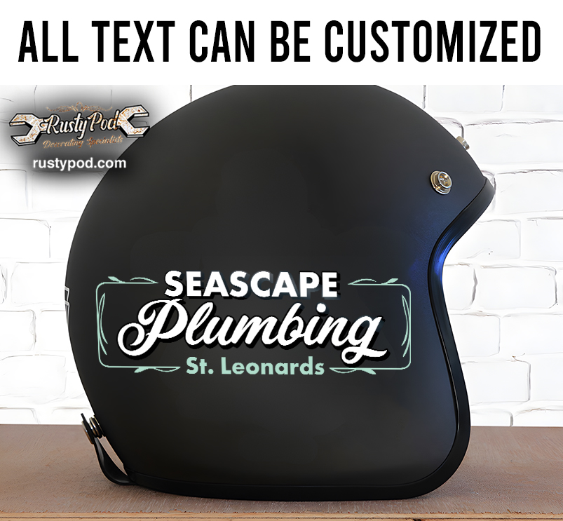 personalized floral plumbing sticker 12081 - Rustypod Store