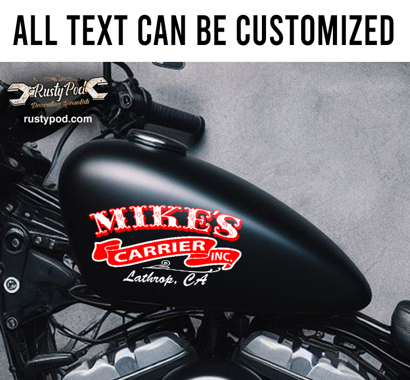 personalized company name with ribbon sticker 12088 - Rustypod Store