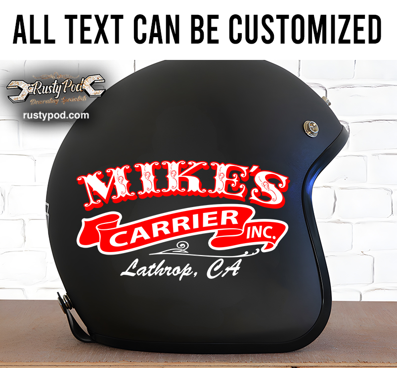 personalized company name with ribbon sticker 12088 - Rustypod Store