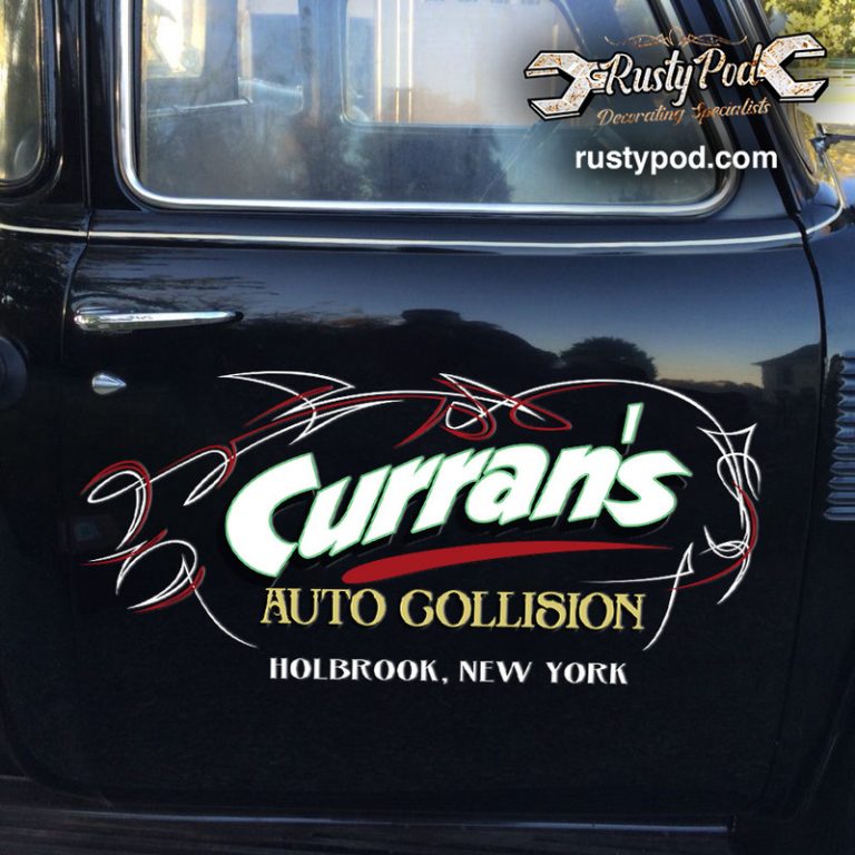 personalized garage lettering old school hot rod lettering sticker ...