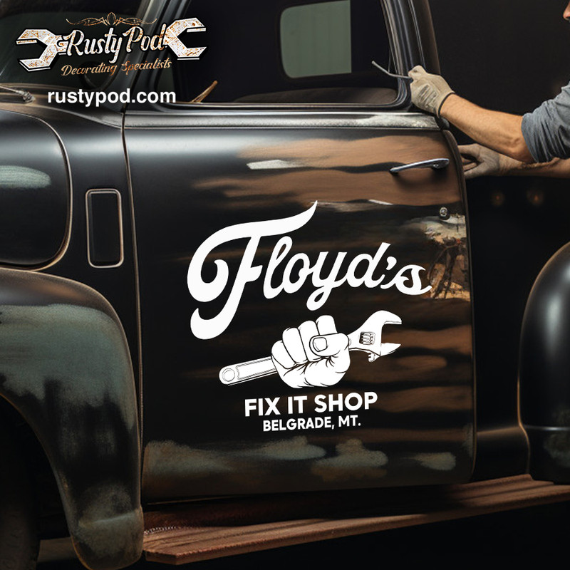 personalized fix it shop garage lettering vintage truck lettering ...