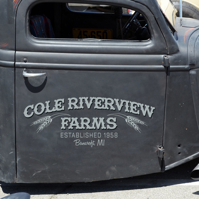 personalized farm lettering old school truck lettering sticker 12221 ...