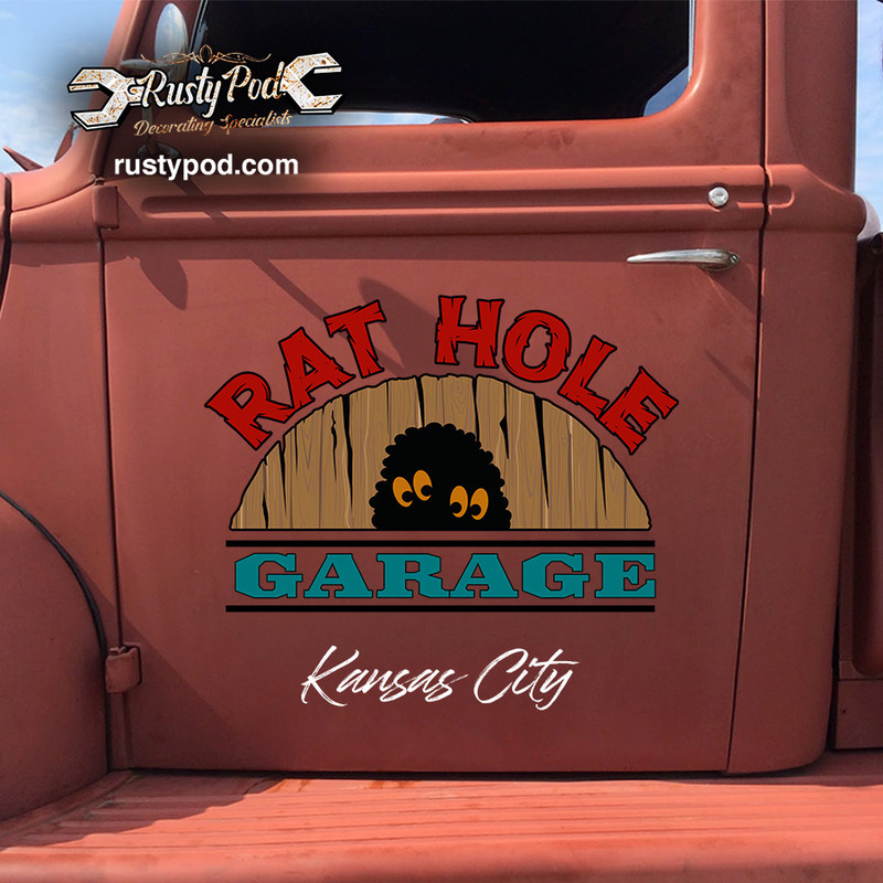 personalized rat hold garage rat rod lettering sticker 12239 - Rustypod ...