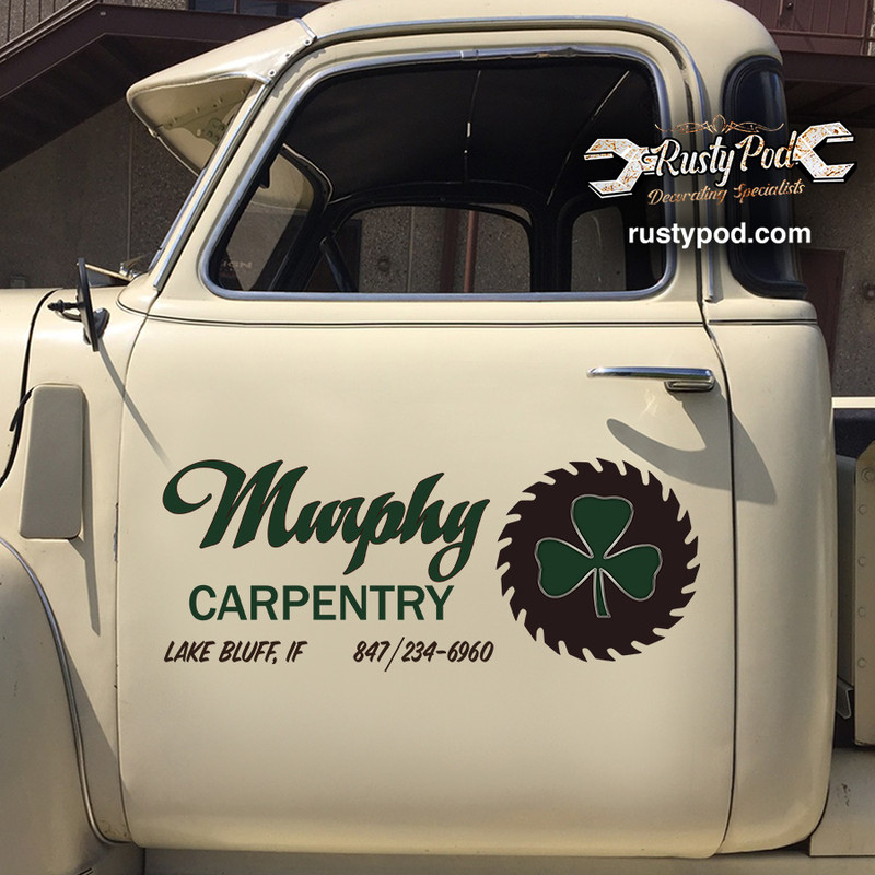 personalized carpenter woodworking sign lettering sticker 12251 ...