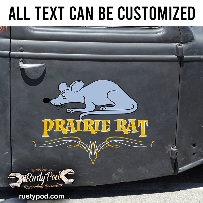 personalized rat rod pinstriping kustom kulture door art sticker 12261 ...