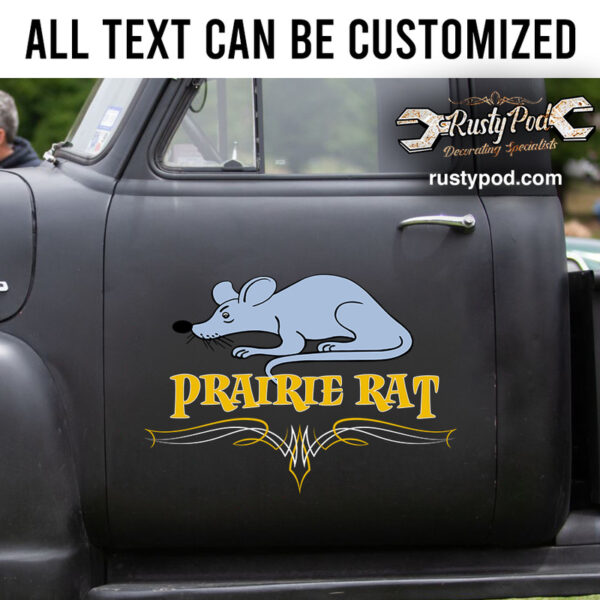 personalized rat rod pinstriping kustom kulture door art sticker 12261 ...