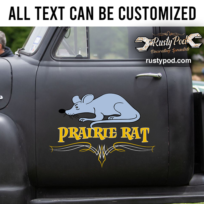 personalized rat rod pinstriping kustom kulture door art sticker 12261 ...