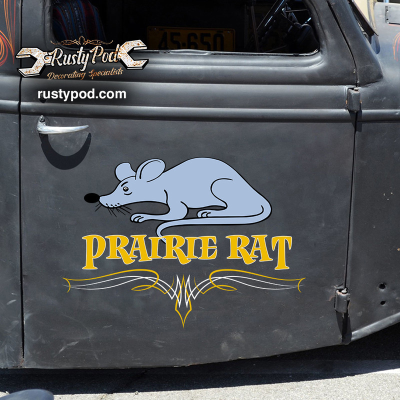 personalized rat rod pinstriping kustom kulture door art sticker 12261 ...